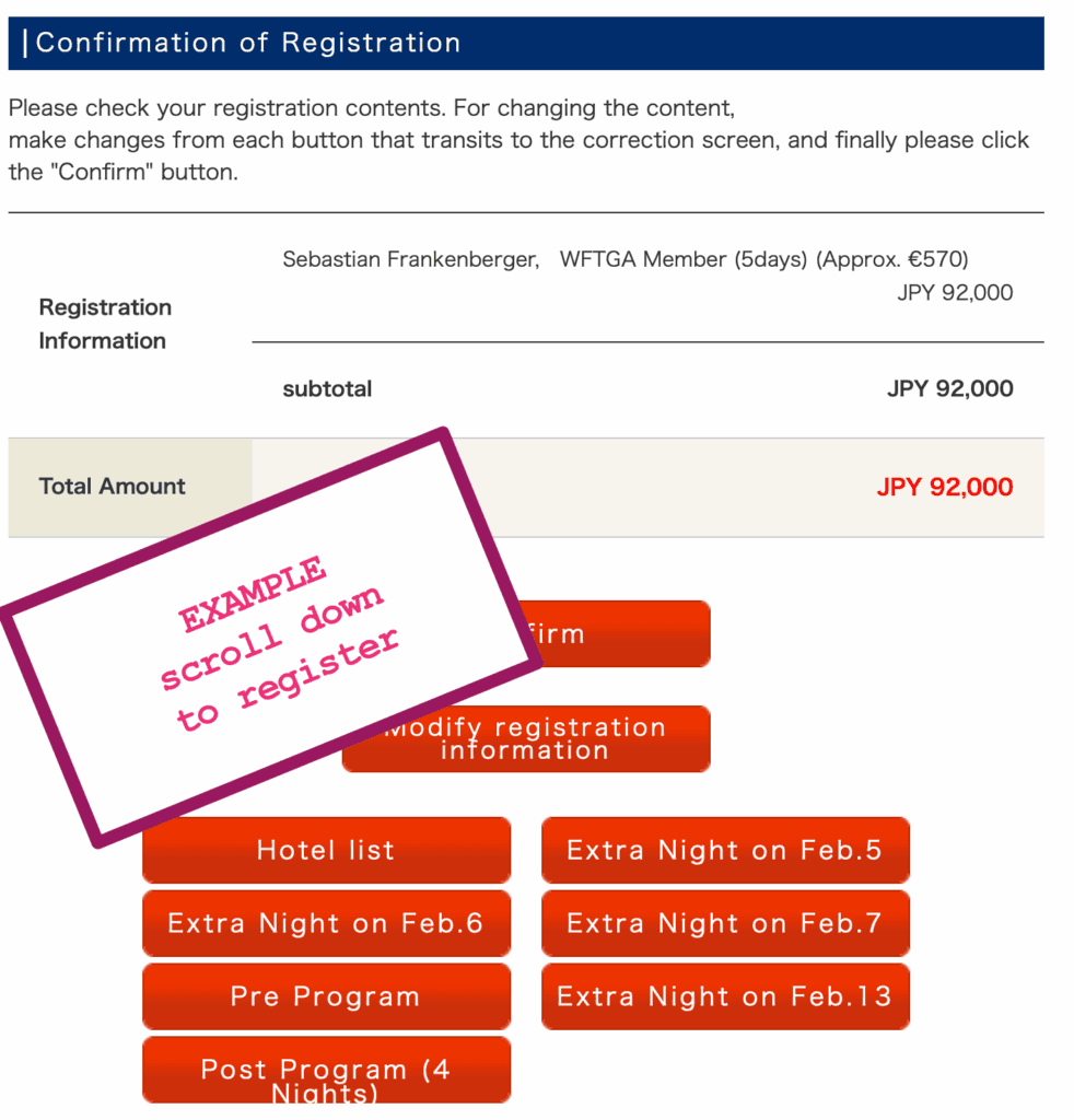 Registration - WFTGA